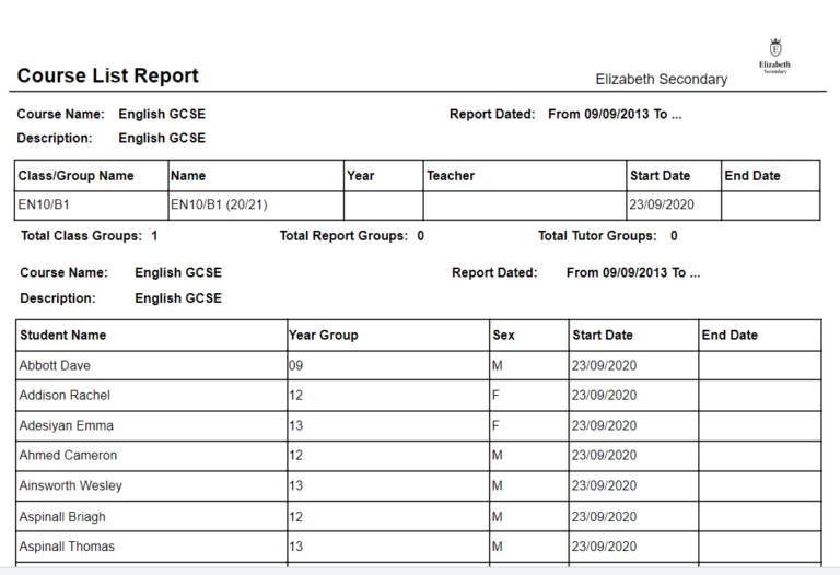 How to view Curriculum Reports – Bromcom – Documentation Centre