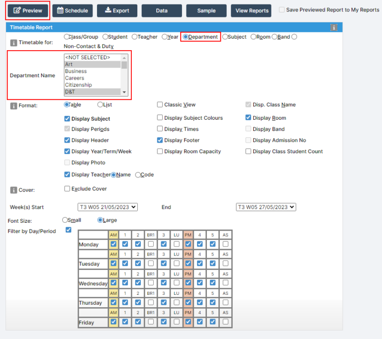 How to Run the Timetable Report for Departments – Bromcom ...