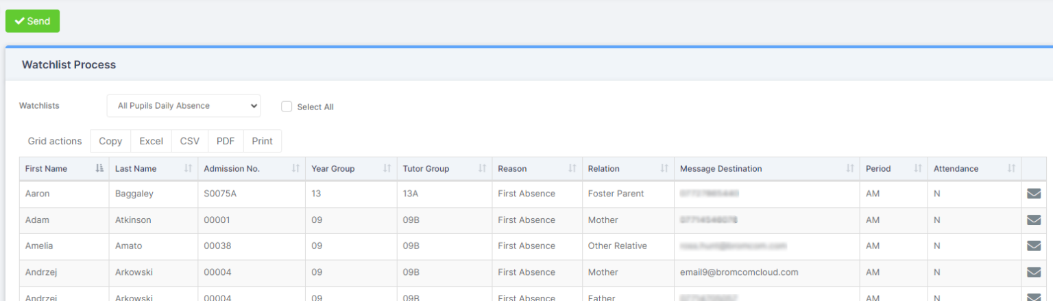 How to Create a Watchlist – Bromcom – Documentation Centre