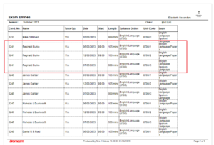 How to view Exam Reports – Bromcom – Documentation Centre