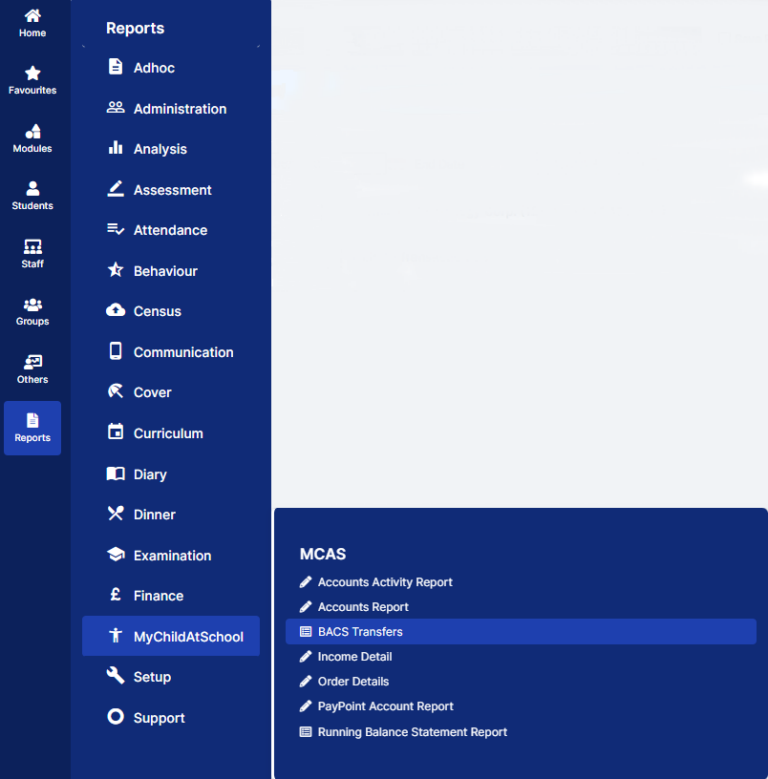 How to Run the BACS Transfer Report for MyChildatSchool – Bromcom ...