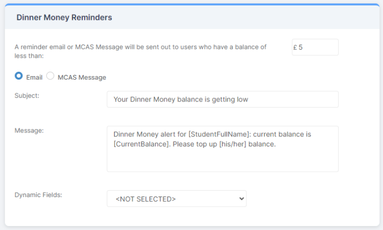 How to Configure Dinner Money for MyChildAtSchool – Bromcom ...