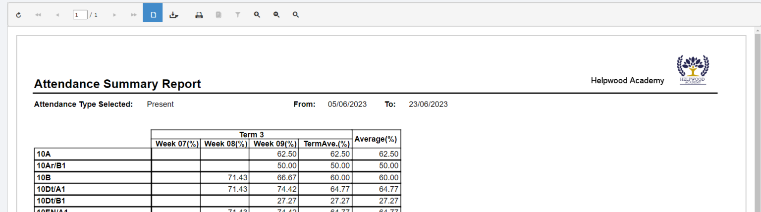 How to use the Report Preview Pane – Bromcom – Documentation Centre