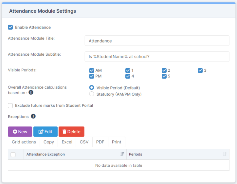 How to Configure Attendance for Student Portal – Bromcom ...