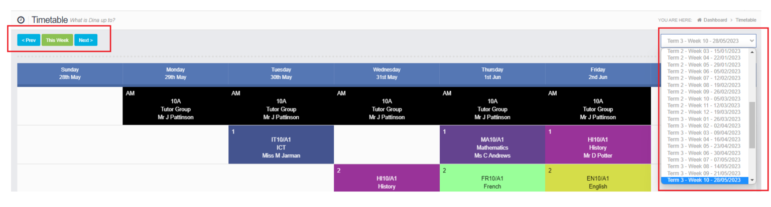 How to view Timetable in MCAS – Bromcom – Documentation Centre