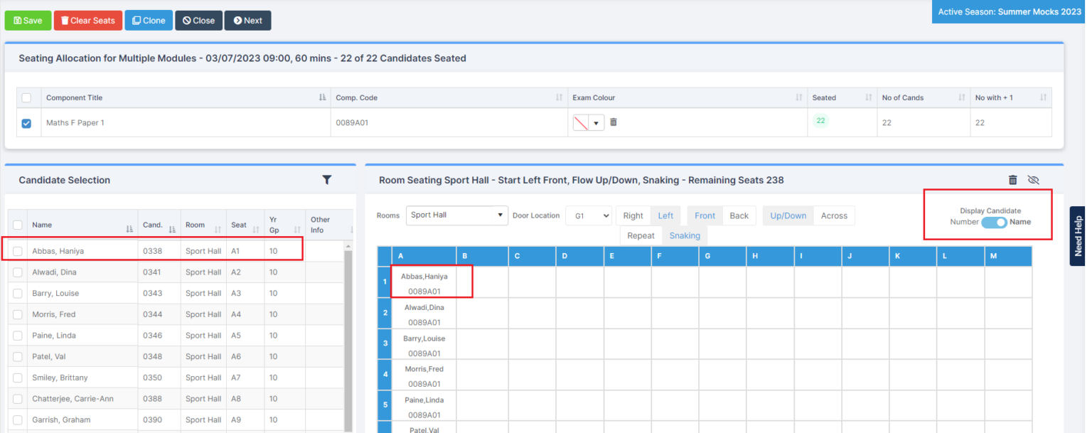 How to Re-seat an Exam Candidate – Bromcom – Documentation Centre