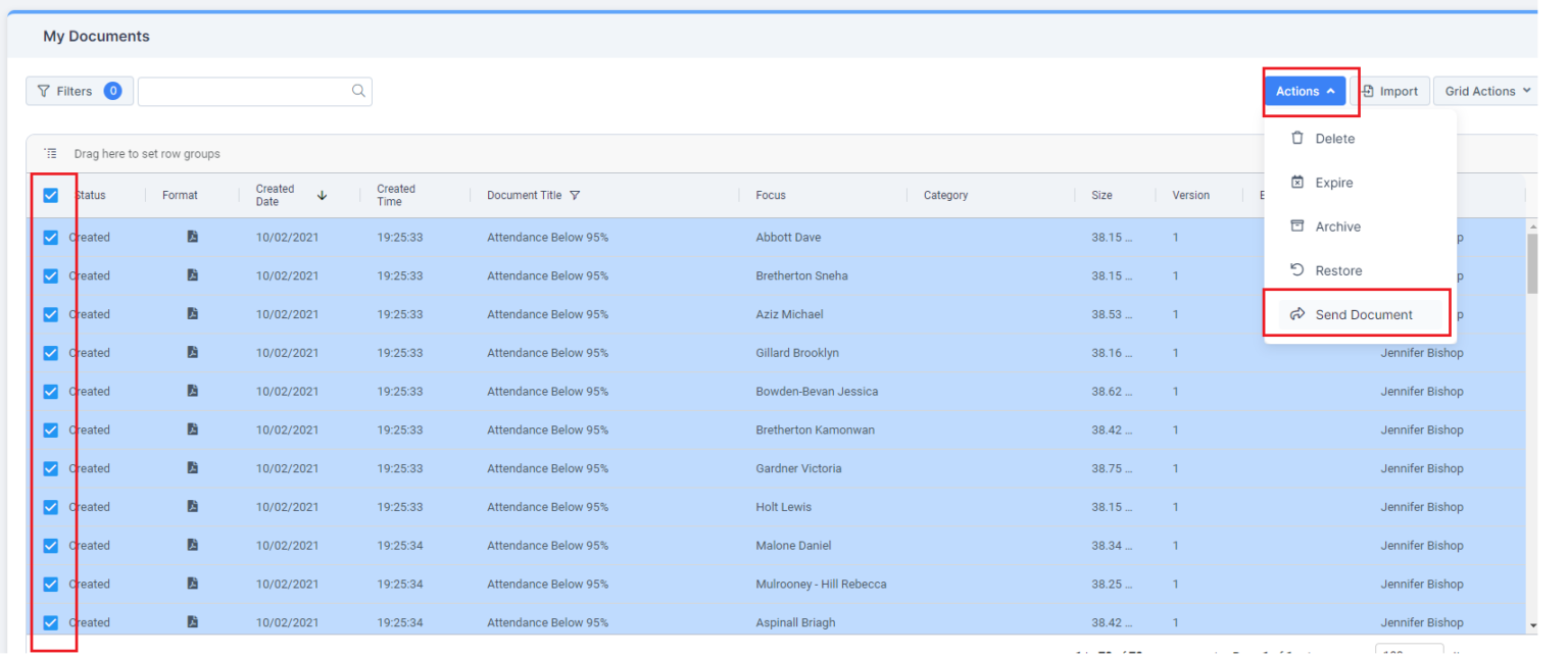 How to Send Student Reports from the DMS – Bromcom – Documentation Centre