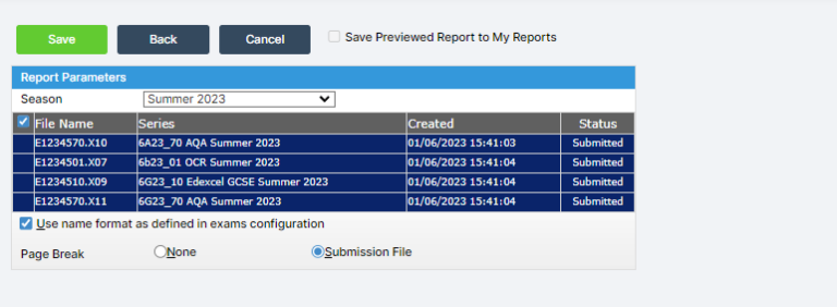 How to view Exam Reports – Bromcom – Documentation Centre