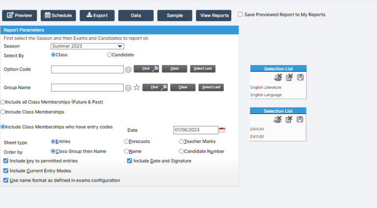 How to view Exam Reports – Bromcom – Documentation Centre