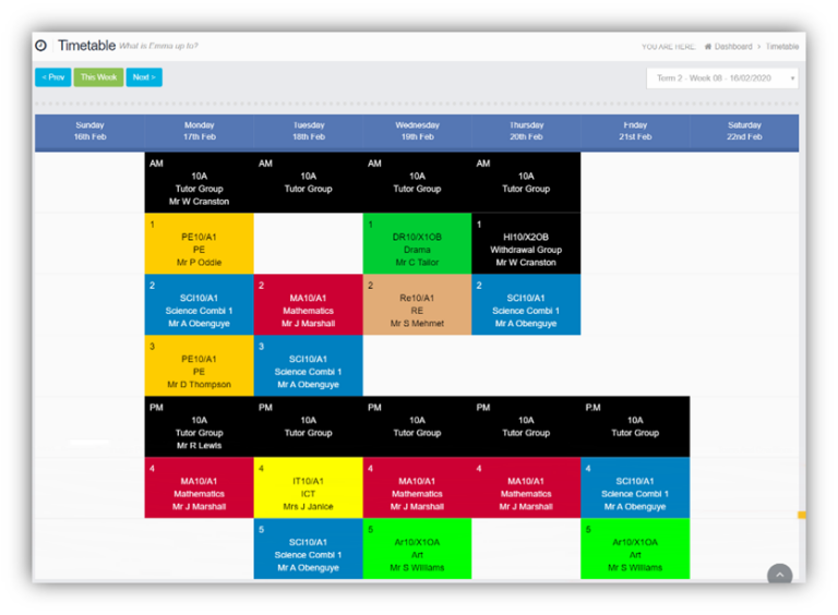 How to view Timetable in MCAS – Bromcom – Documentation Centre