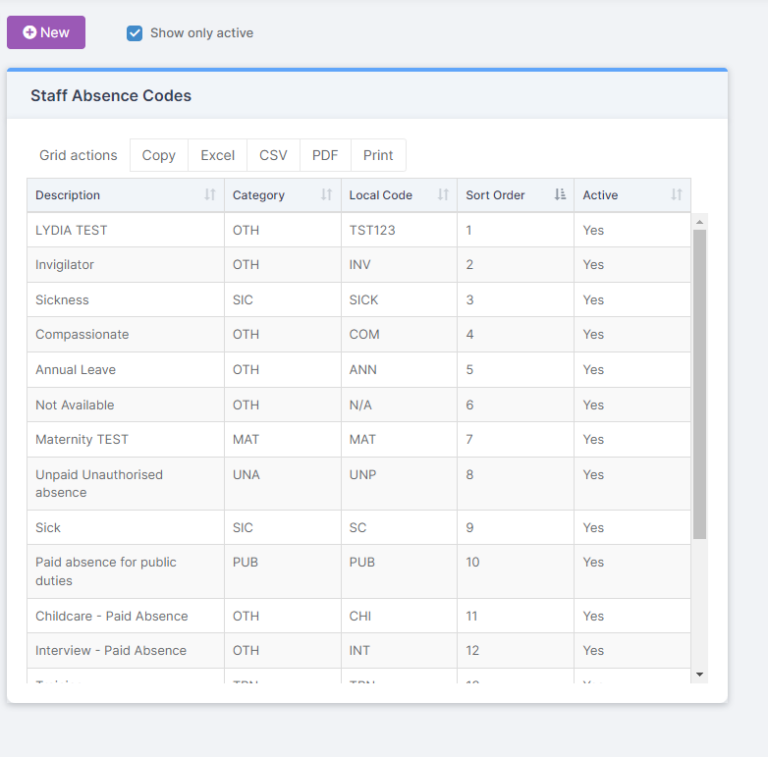 How to Create New Staff Absence Codes – Bromcom – Documentation Centre
