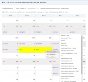 How to Manage Staff Timetabling – Bromcom – Documentation Centre