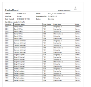 How to view Exam Reports – Bromcom – Documentation Centre