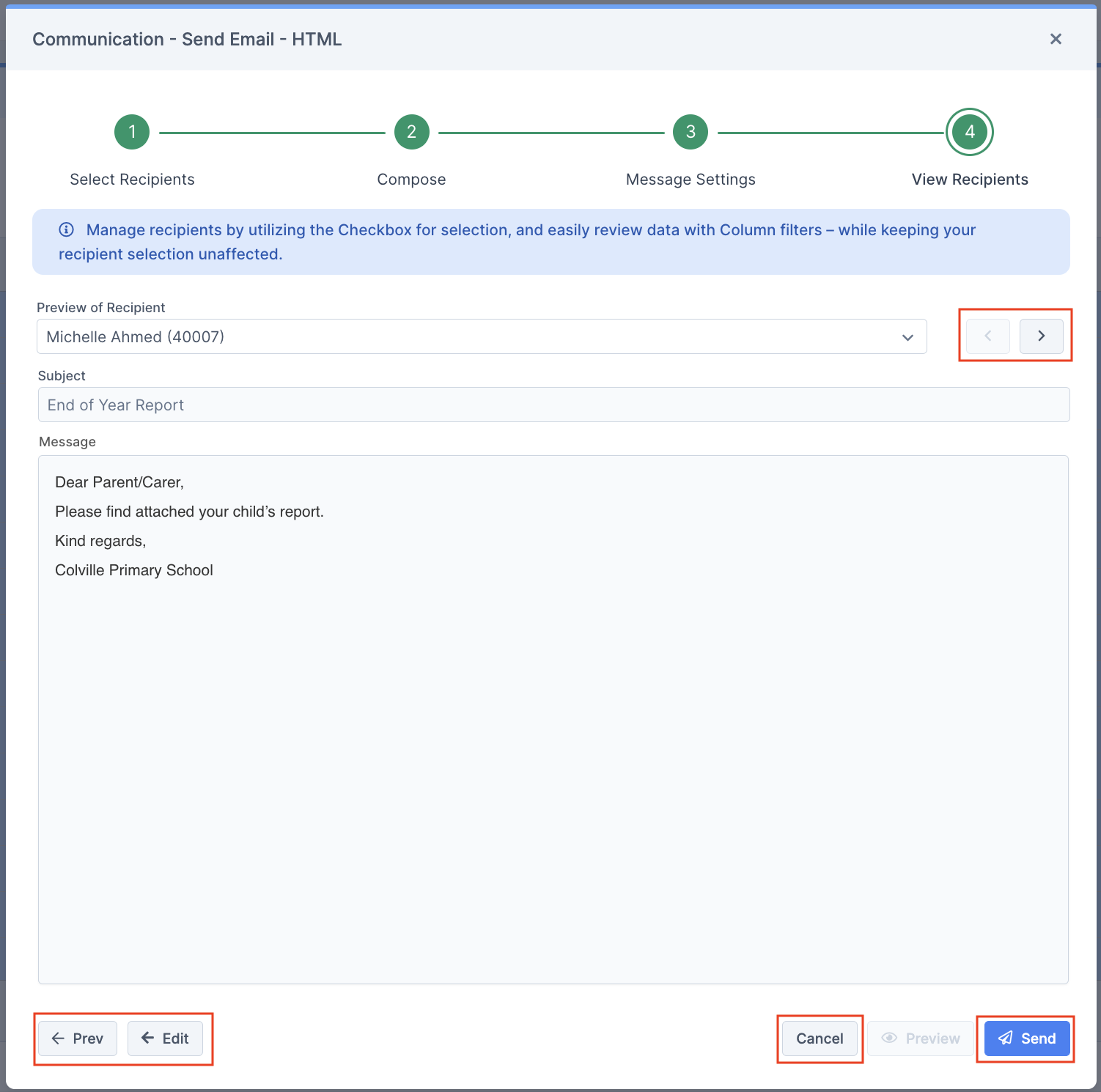 How to send Email and SMS messages from the Student List in Vision ...