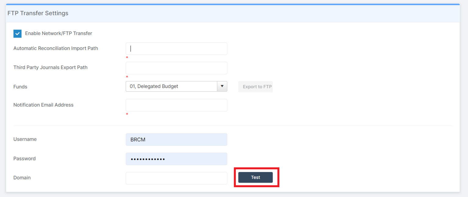 How to set up FTP in the Finance Module – Bromcom – Documentation Centre