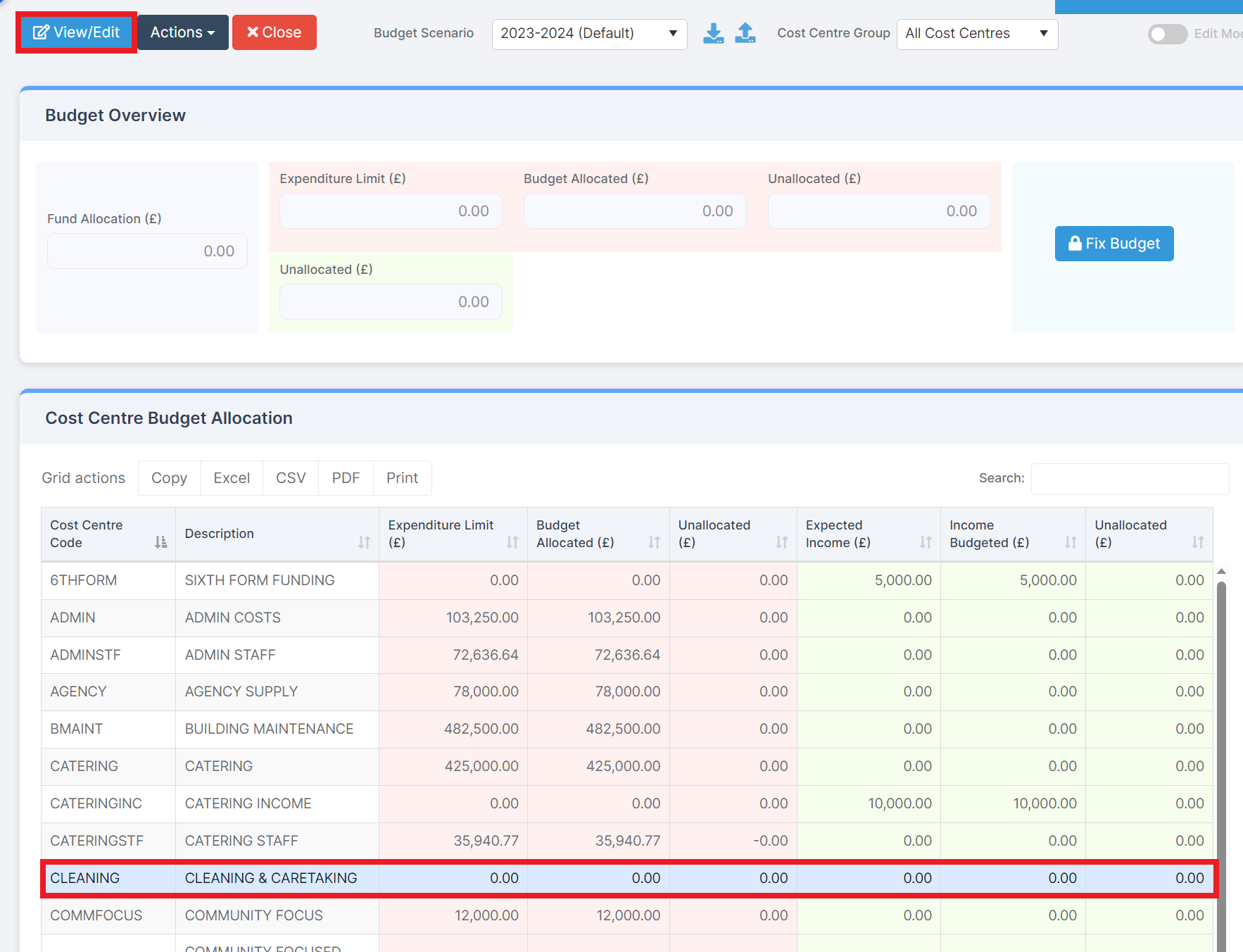 How to Allocate a Budget in Cost Centre Allocation – Bromcom ...