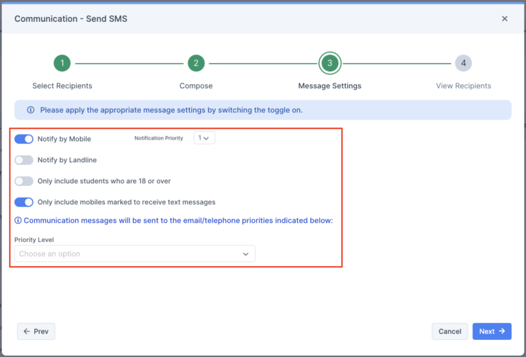 How to send Email and SMS messages from the Student List in Vision – Bromcom – Documentation Centre