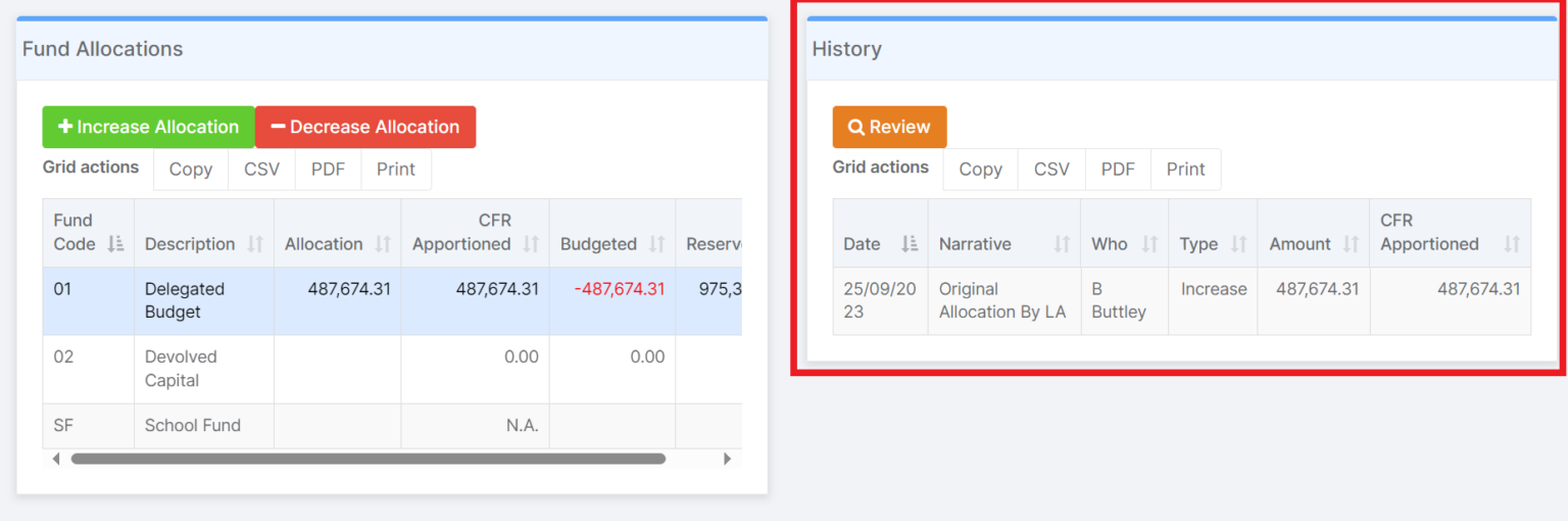 How to Allocate Funding In Fund Allocation – Bromcom – Documentation Centre