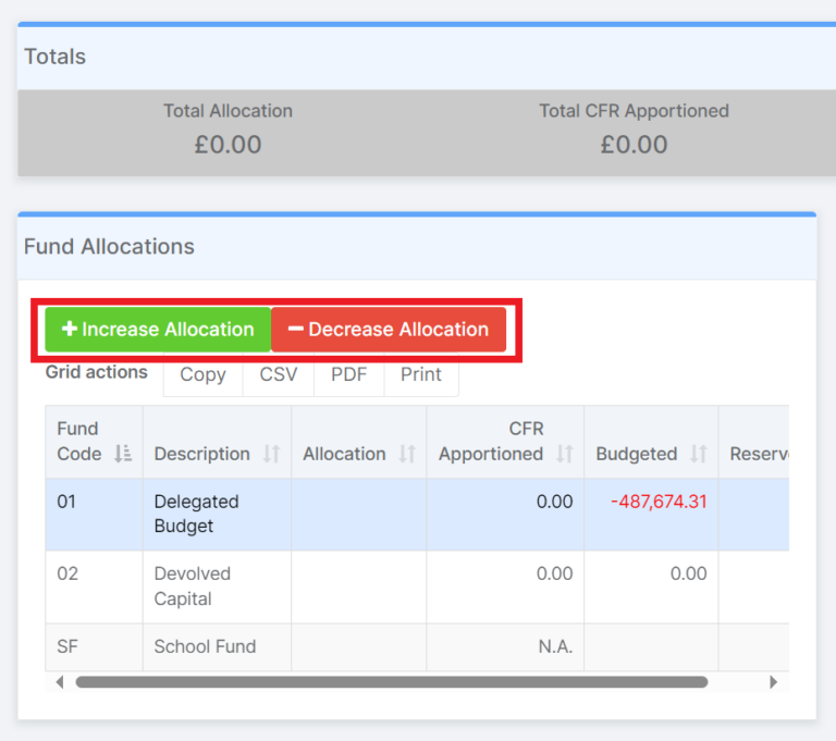 How to Allocate Funding In Fund Allocation – Bromcom – Documentation Centre
