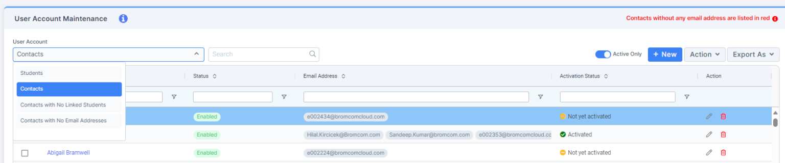 How to Manage MCAS User Accounts – Bromcom – Documentation Centre