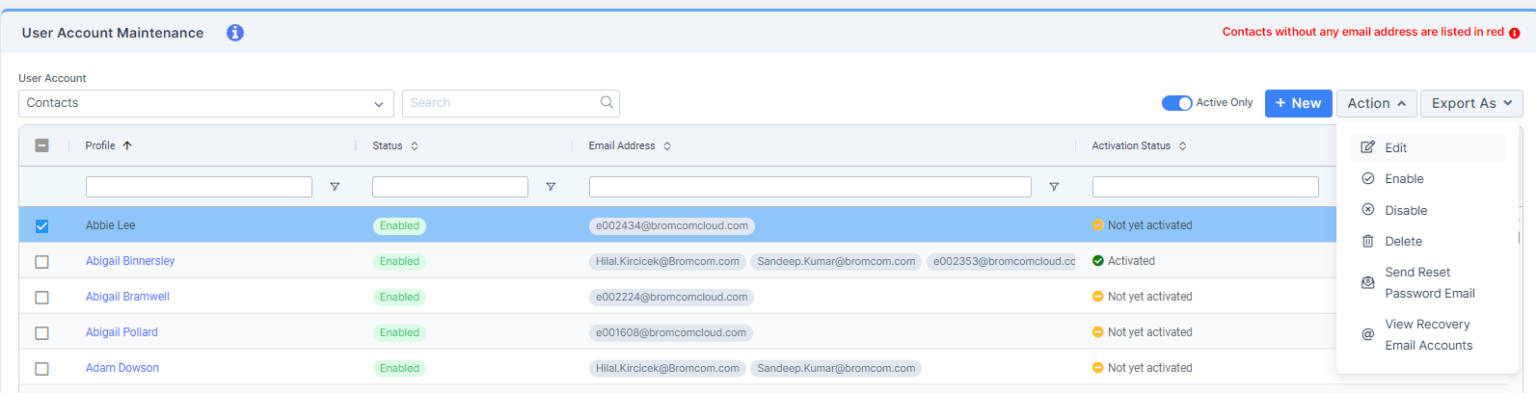 How to Manage MCAS User Accounts – Bromcom – Documentation Centre