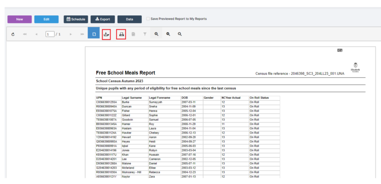 England School Census Query 1750Q – Bromcom – Documentation Centre
