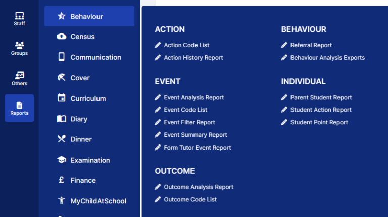 How to View Behaviour Reports – Bromcom – Documentation Centre