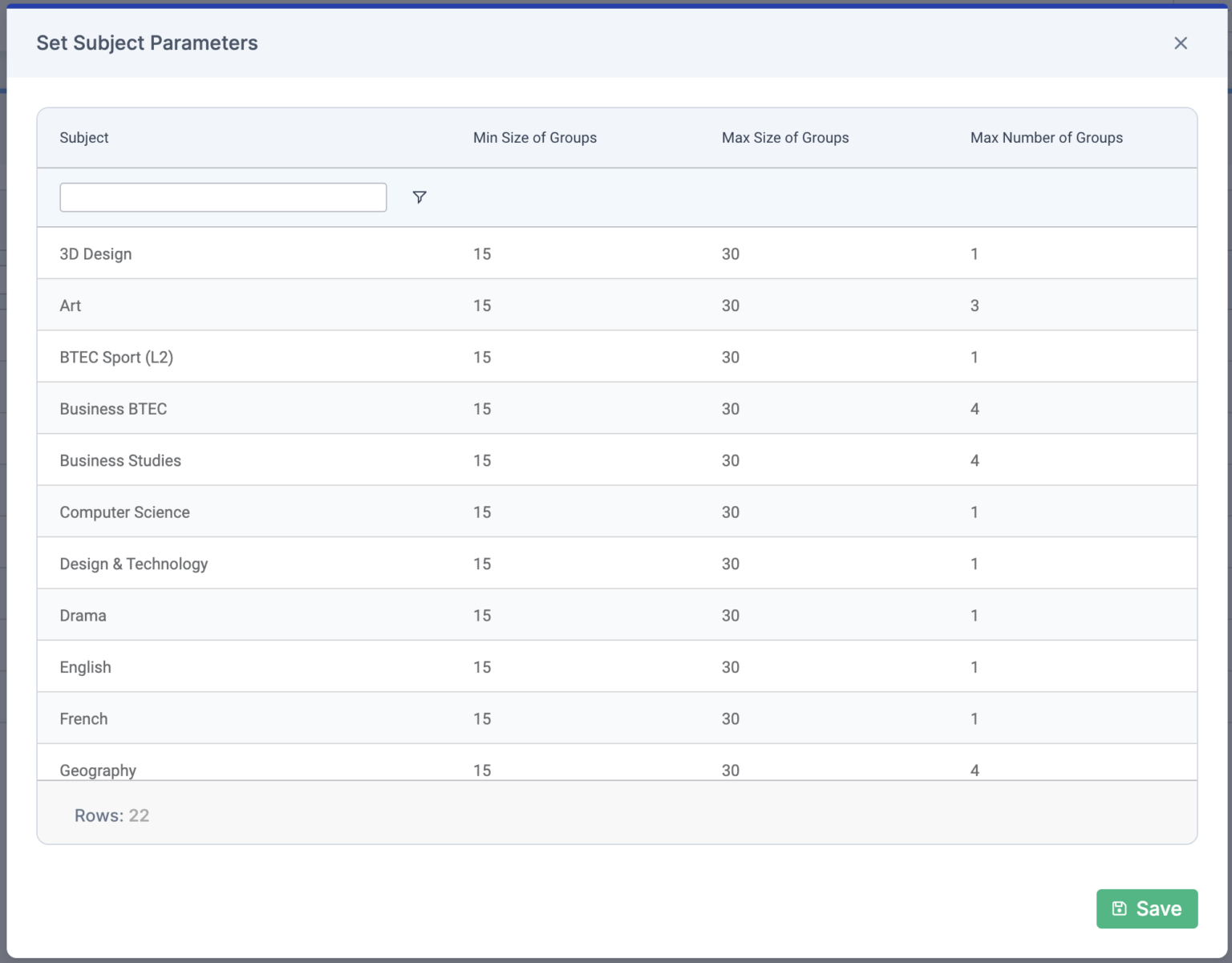 How to use the Options Clash Table – Bromcom – Documentation Centre