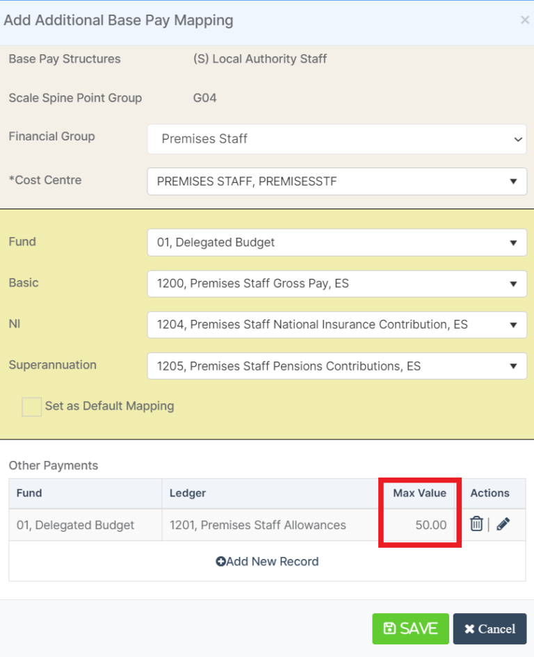 How to Add Base Pay Mapping – Bromcom – Documentation Centre