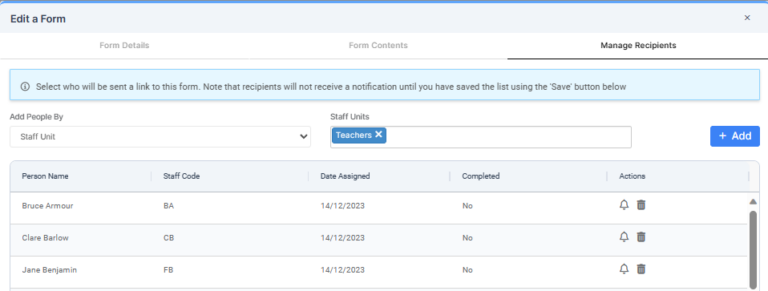 How To Create and Manage Forms – Bromcom – Documentation Centre