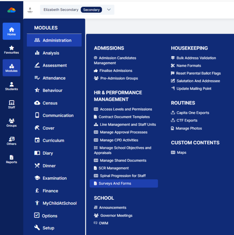 How To Create and Manage Forms – Bromcom – Documentation Centre