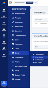 How to create a MyChildAtSchool Dinner Menu – Bromcom – Documentation Centre