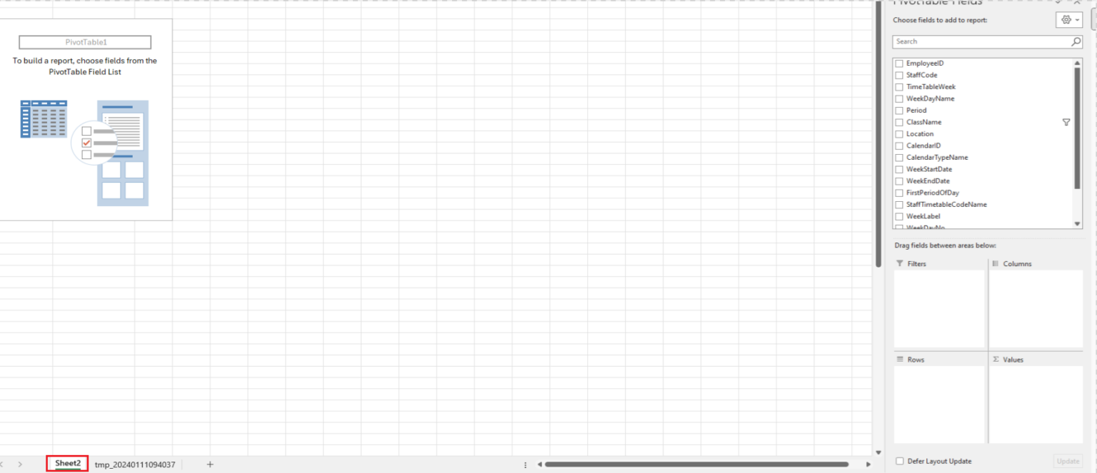 How to report on number of lessons per week for Teaching Staff ...
