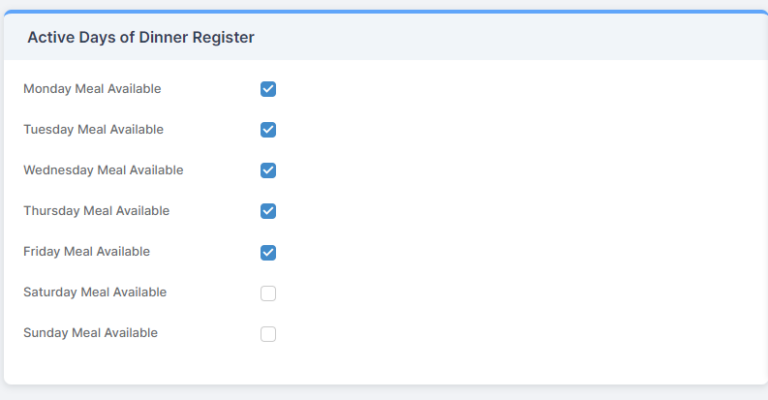 How to Configure the Dinner Module – Bromcom – Documentation Centre
