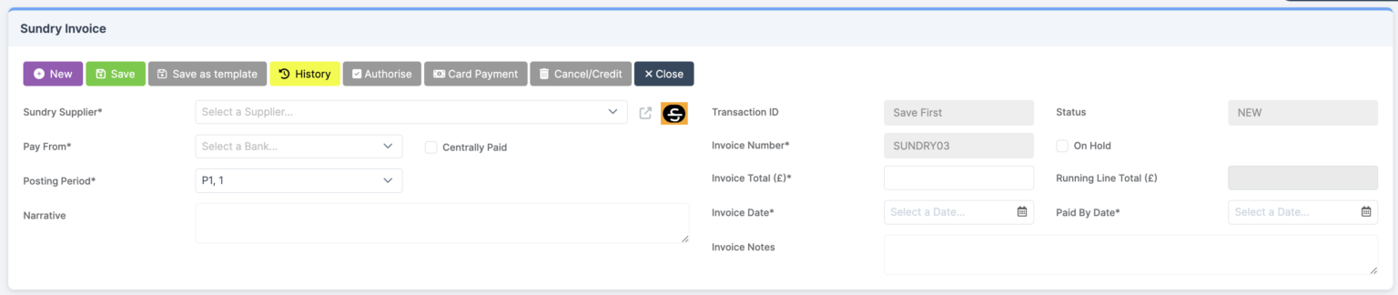 How to manage Sundry Invoices – Bromcom – Documentation Centre