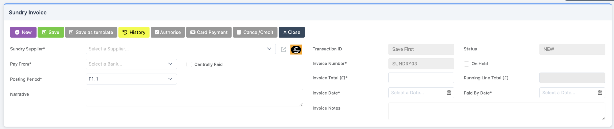 How to manage Sundry Invoices – Bromcom – Documentation Centre