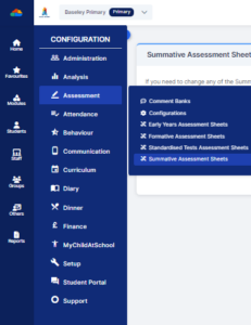 How to Set up Primary Tracker – Summative Assessment Sheets – Bromcom – Documentation Centre