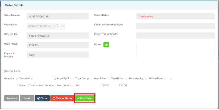 How to Create and Pay Orders (for MCAS Administrators) – Bromcom ...