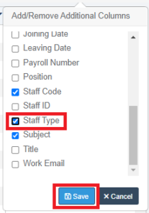 How to Update Staff Type – Bromcom – Documentation Centre