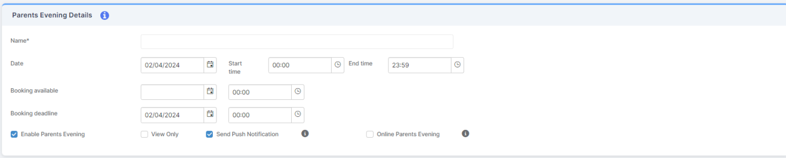 How to Create a Parents Evening – Bromcom – Documentation Centre