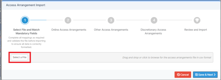 How to Import Access Arrangements in Bulk – Bromcom – Documentation Centre
