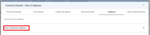 How to add a new Address to a Contact and link it to related Students ...