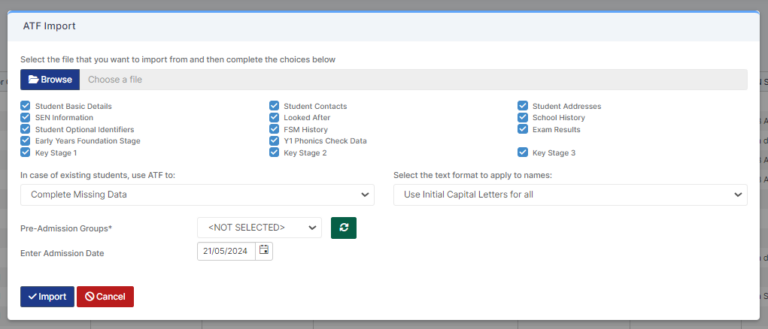 How to Add Pre-Admission Students using ATF and CTF Imports – Bromcom ...