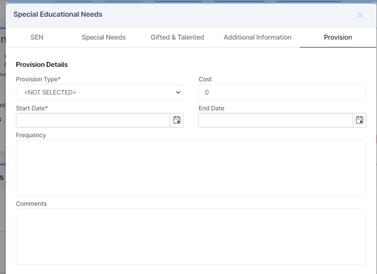 How to add SEN Information to a Student – Bromcom – Documentation Centre