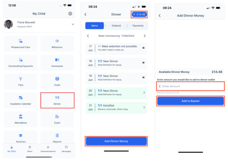 How to view and add Dinner Money in the MCAS App – Bromcom ...