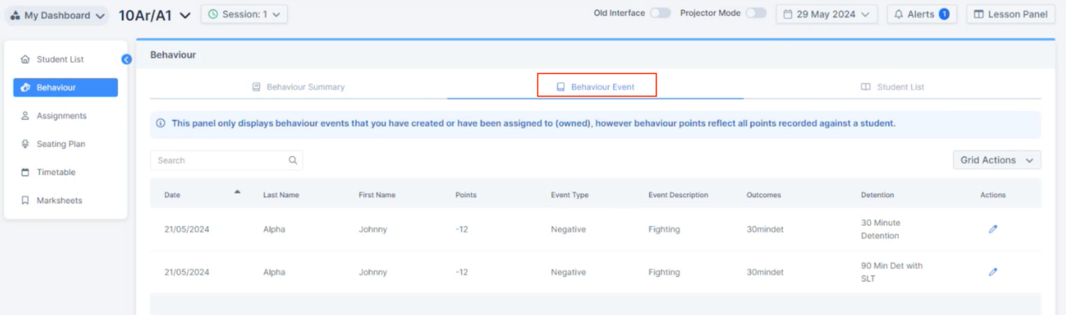How to Setup Configurations for Behaviour – Bromcom – Documentation Centre