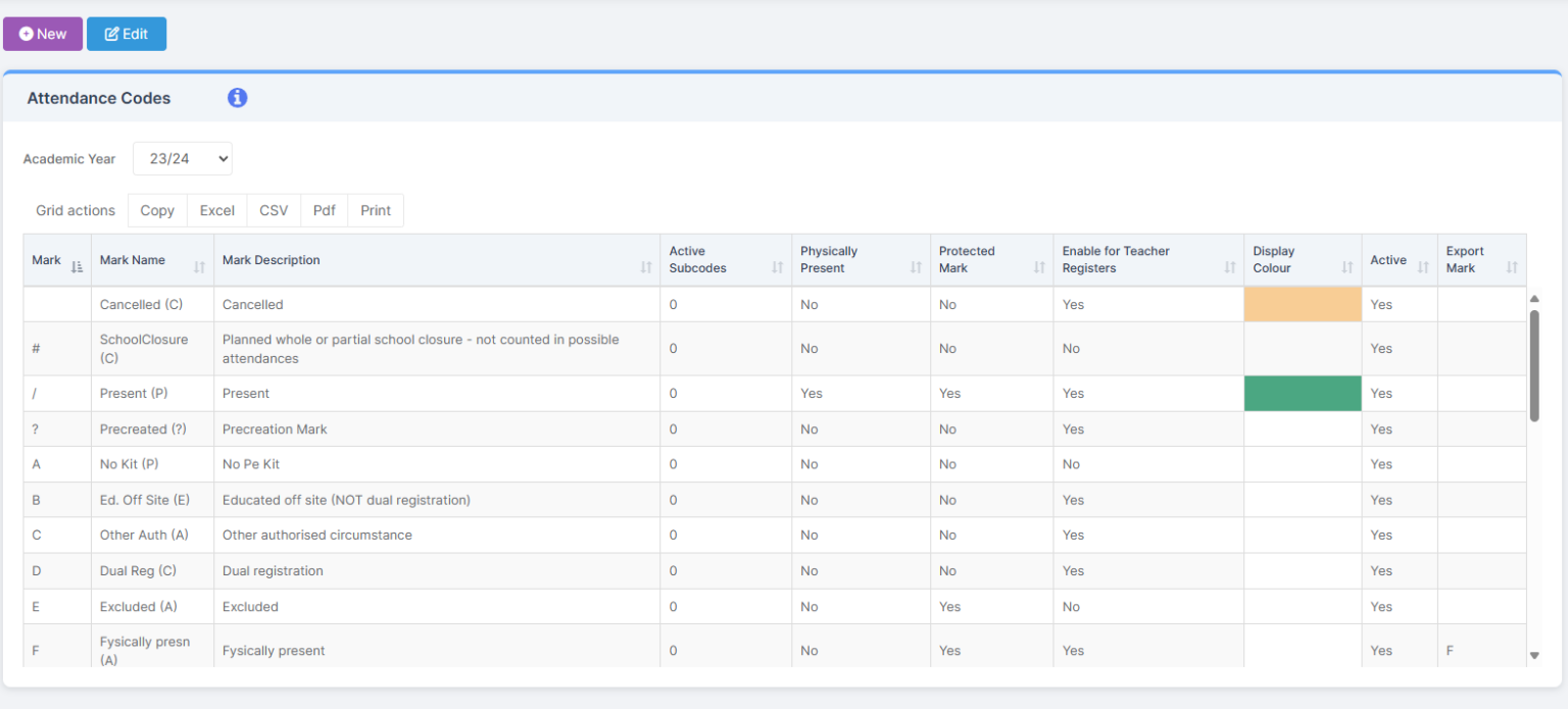 How to Add a new Attendance Subcode – Bromcom – Documentation Centre