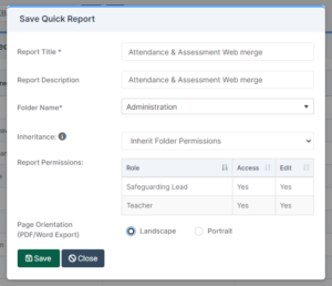 How to use Quick Reports to Create a Web Merge Document – Bromcom – Documentation Centre