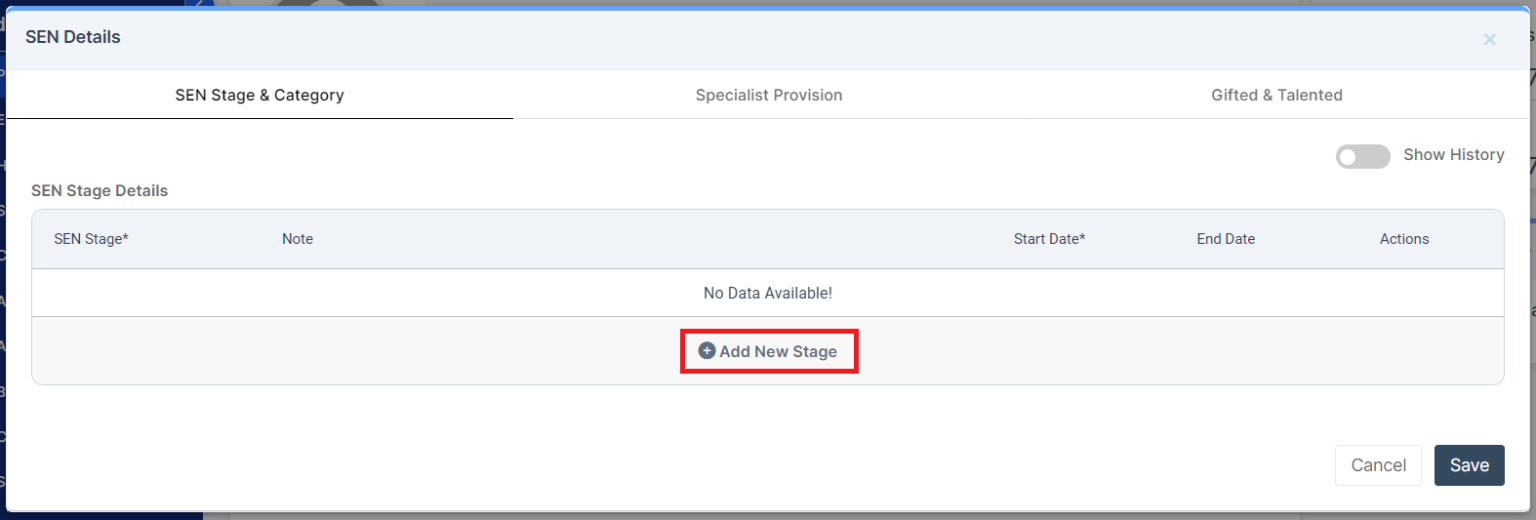 How to add SEN Information to a Student – Bromcom – Documentation Centre