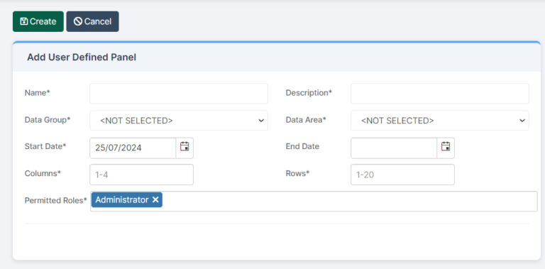 How to Add User Defined Panels – Bromcom – Documentation Centre